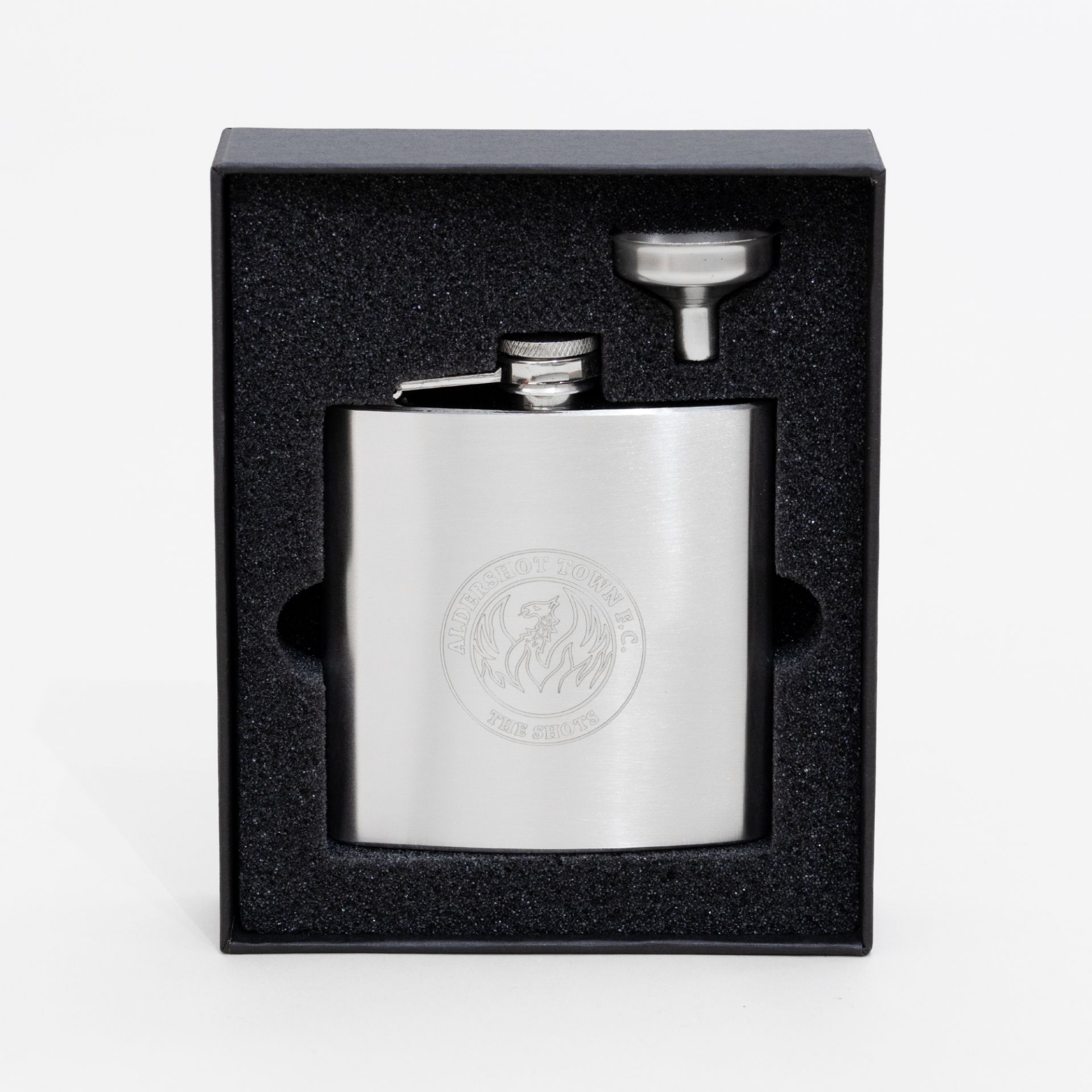 STAINLESS STEEL HIP FLASK | The Shots Shop | Aldershot Town FC